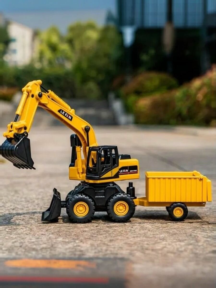 Детский инженерный автомобиль-экскаватор, игрушка, модель автомобиля, экскаватор для мальчиков