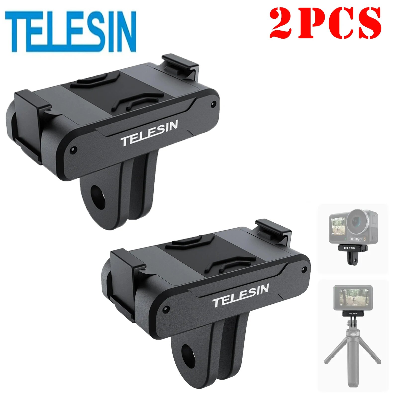 Держатель для DJI Action 3 TELESIN Two Claw Adapter 2