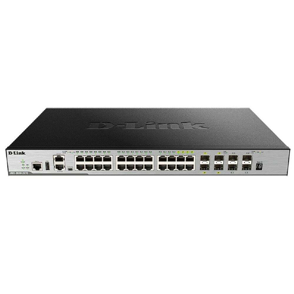 Коммутатор DGS-3630-28TC/A3ASI D-Link Веб-интерфейс 28 портов 1000 Мбит/сек