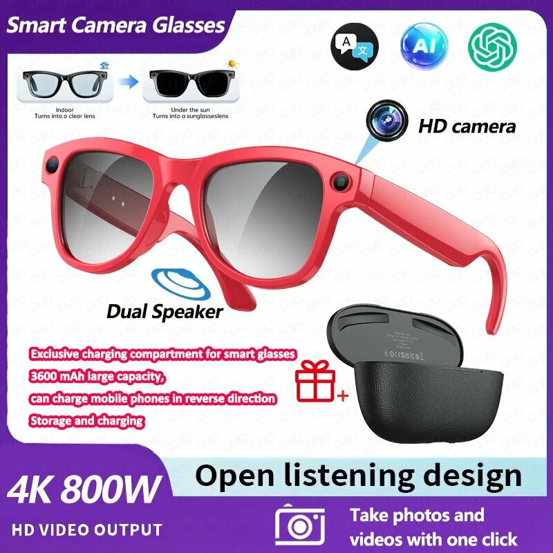 Очки-камера Smart Camera Glasses Red A