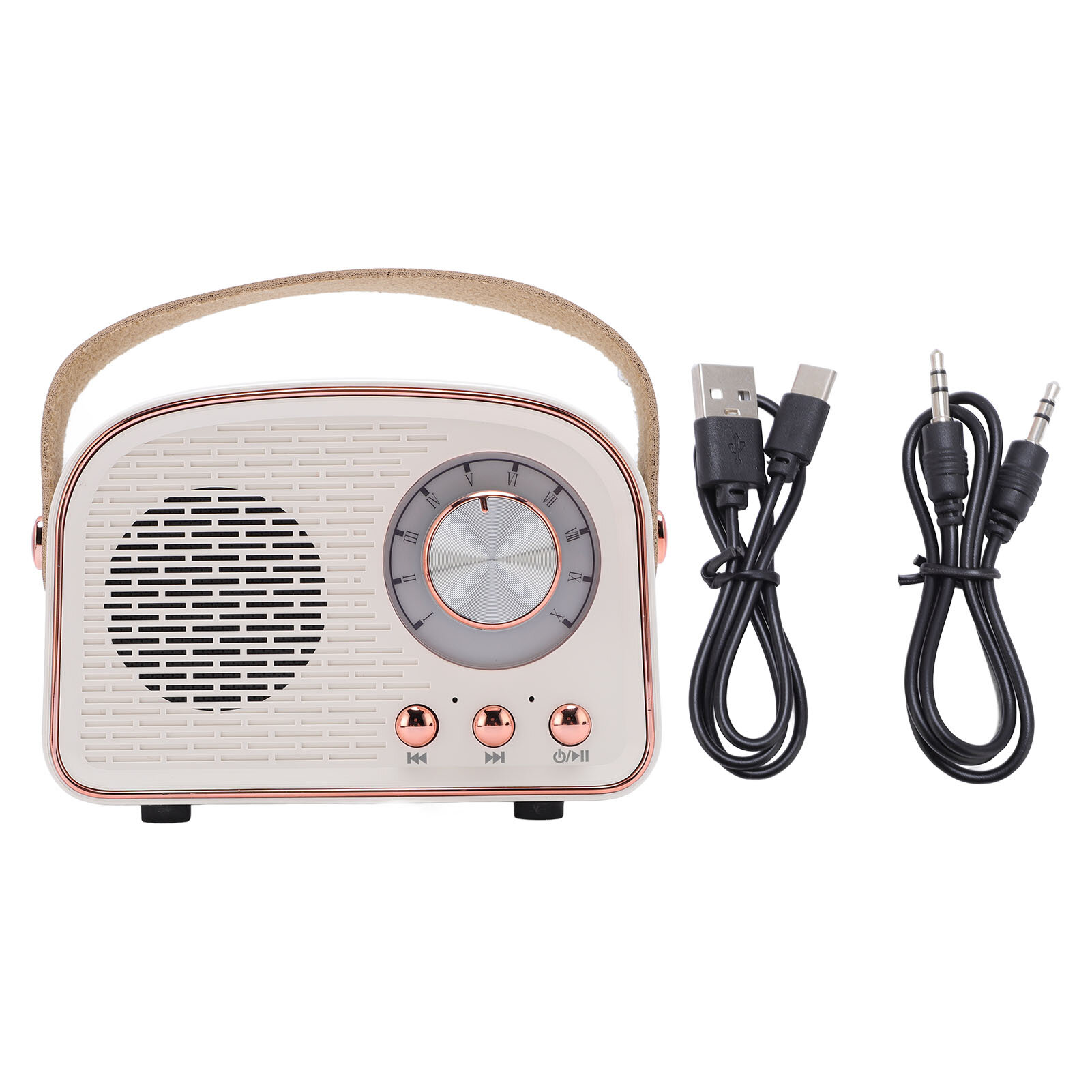 Retro Bluetooth -динамик маленький беспроводной портативный винтажный винтажный декор для дома на открытом воздухе DW21 белый