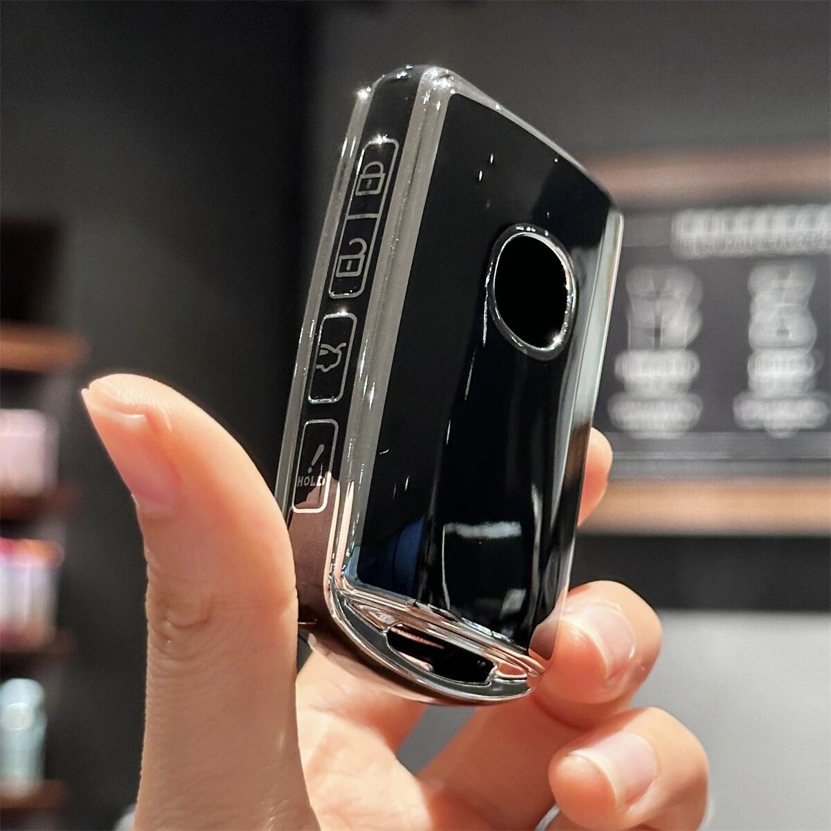 Чехол Для Ключа Mazda CX5 И Кожаный Брелок, Полная Защита Для Ключей Mazda 3, 6, CX-5, CX-9, CX-50 2019-2024 - Материал TPU