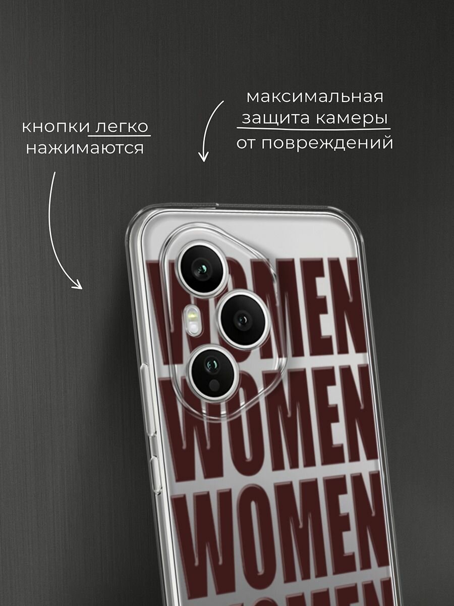Чехол на Honor 400 Pro / Хонор 400 Про с принтом Woman burgundy — фото 1