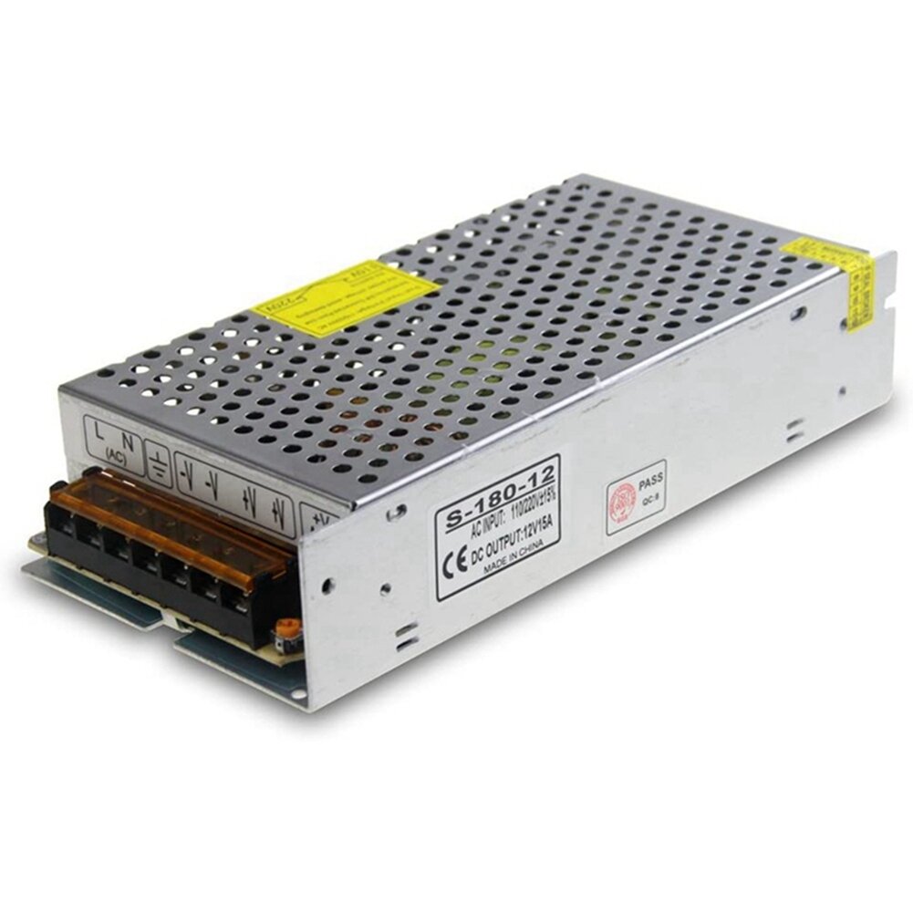 DC 12V 15A 180W Блок питания Трансформатор Переключатель AC 110V / 220V в 20Amp Импульсный Адаптер Преобразователь LED(15A)