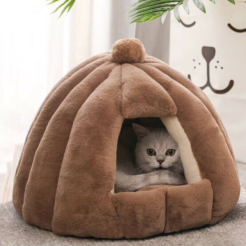 Собачье гнездо толстый собачий домик можно снять и стирать большие собачьи коврики Нest для кота-тыквы [48*48*43]