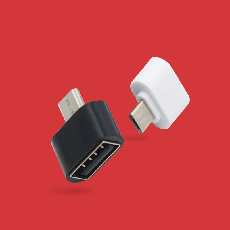 Высококачественный микро-USB к USB 2.0 OTG-адаптер для смартфонов, компактная короткая модель, белый цвет