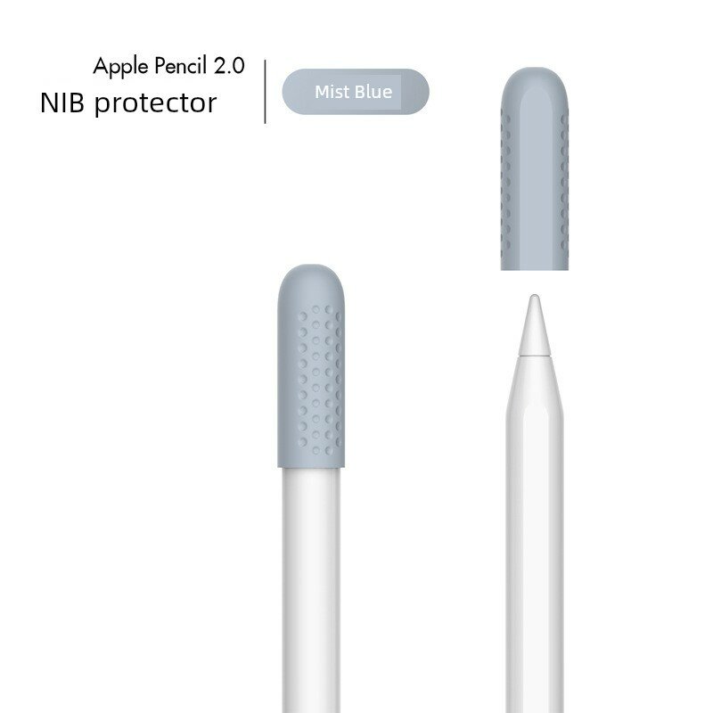 Силиконовый чехол для кончика пера Apple Pencil, Huawei M-Pencil, Bisi, Wenstone и iFlytek - Туманная синяя, 1 шт.