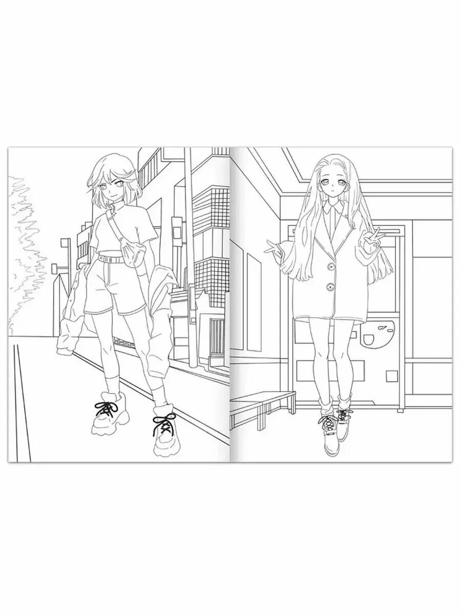 Раскраска Токио: Аниме приключения для детей