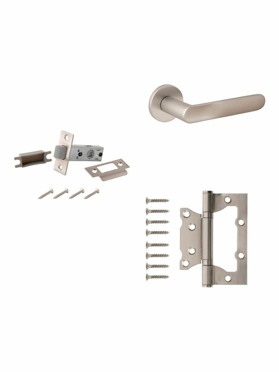 Комплект дверной фурнитуры Code Deco Slim, H-40135-NISM, матовый никель