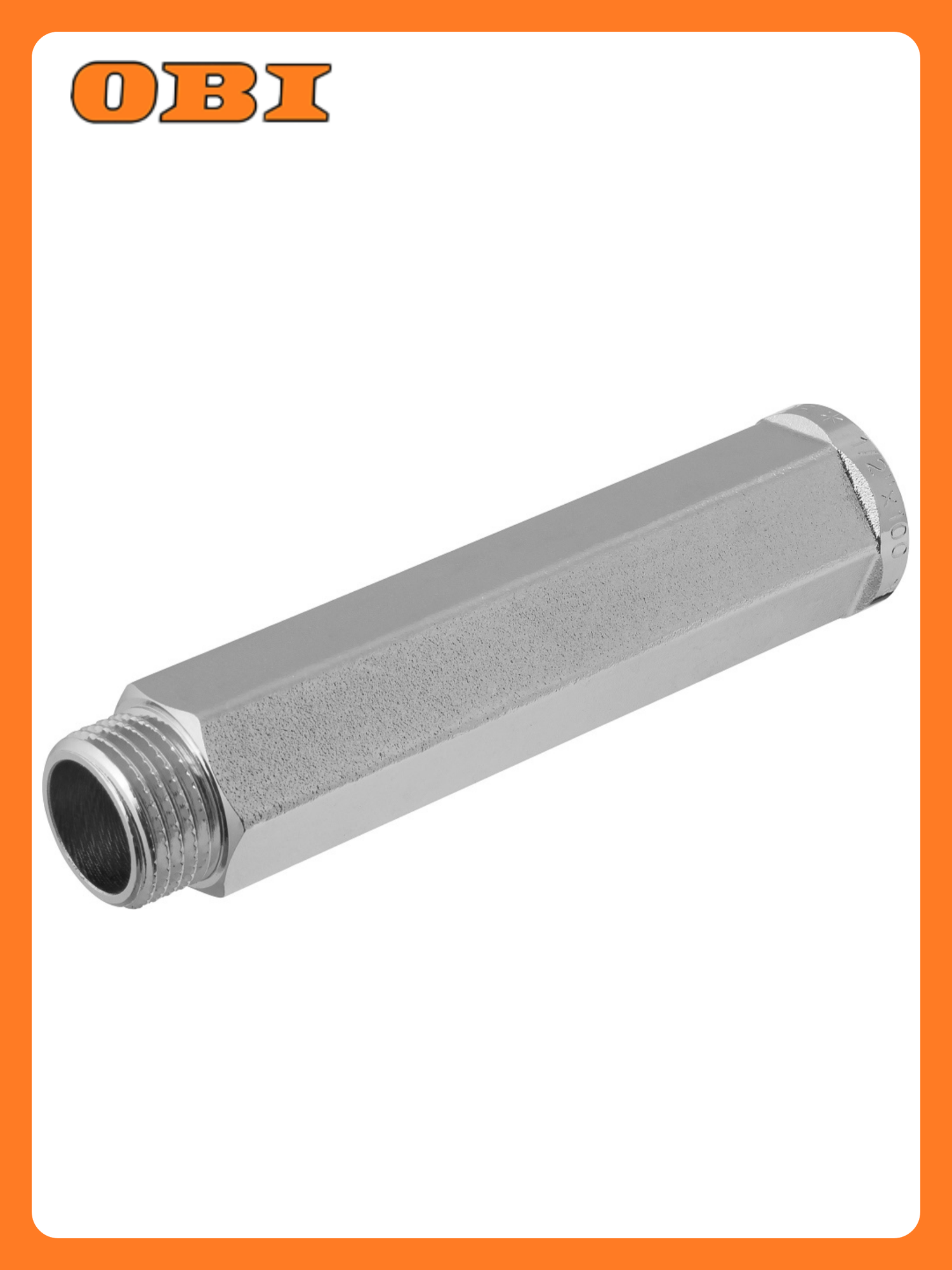 Удлинитель MPF, латунь CW617N, никелевое покрытие, 1/2", 100мм