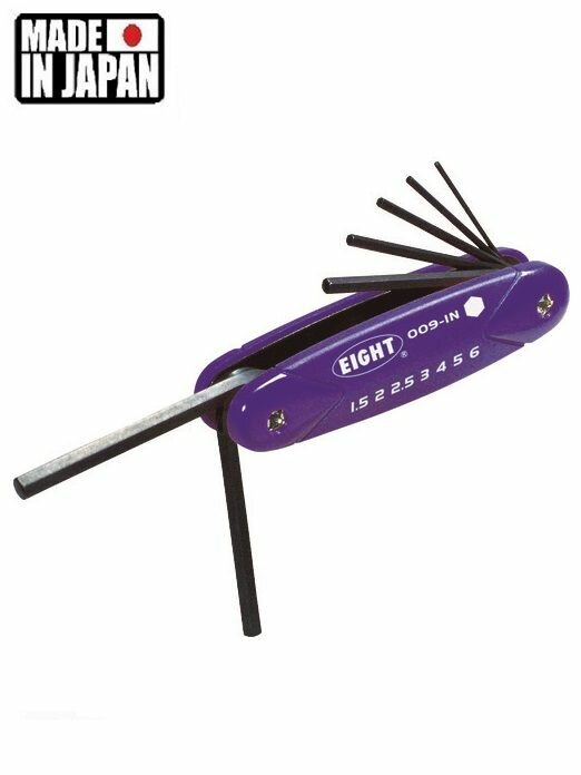 Складной набор. Сделано в Японии. Профессиональные шестигранные ключи EIGHT 009-1N