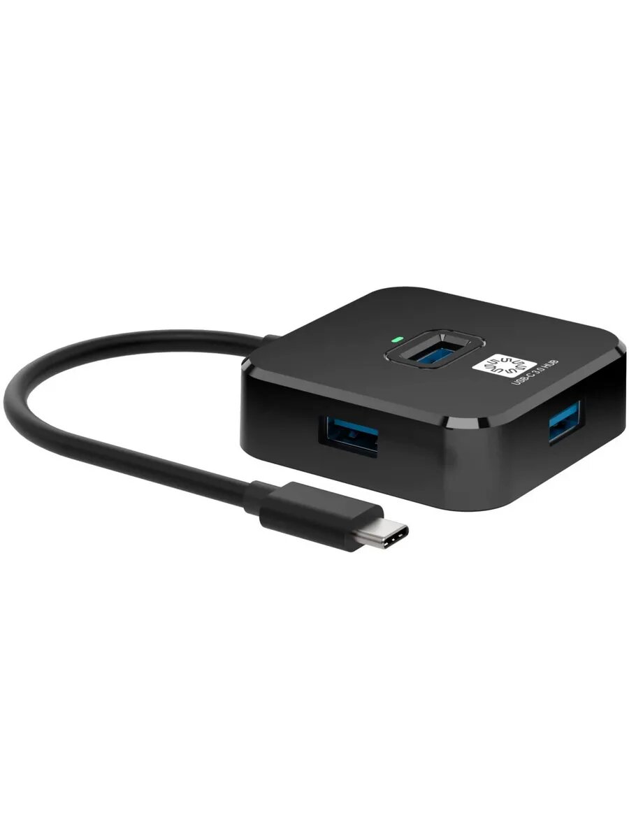 Концентратор HB34C-316BK TYPE-C -> 4*USB3.0 / BLACK