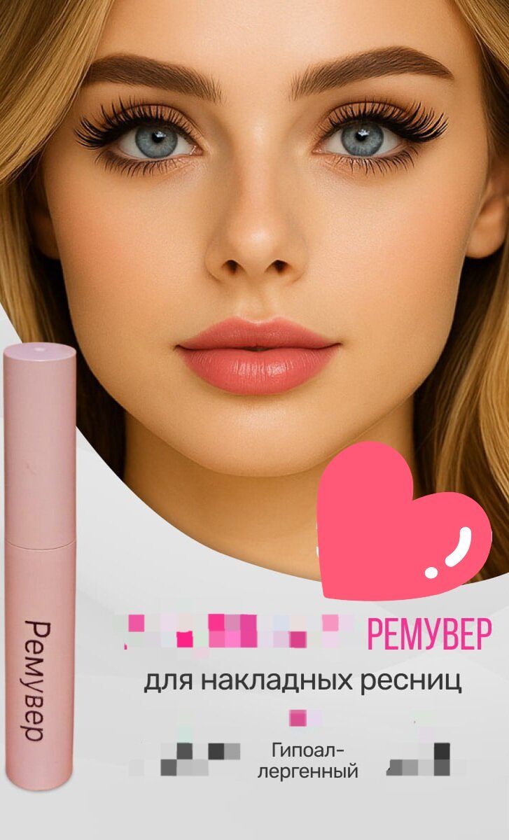 Ремувер-масло для снятия накладных пучков и ресниц