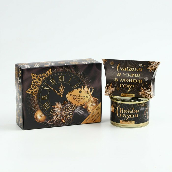Фабрика счастья Подарочный набор новогодний «Роскошного нового года»: чай, монпансье