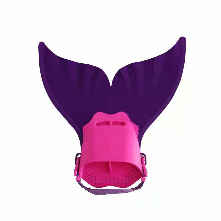 Мermaid Flippers однопiece Whale Tail Flippers для тренировки плавания детские дайвинг-спортивное оборудование плавательные продукты (фиолетовый, все размеры)