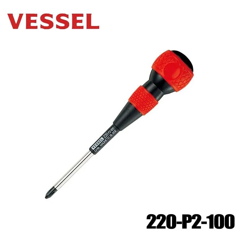 Шаровая рукоятка Vessel 220 + отвертка 2x100 (JIS)