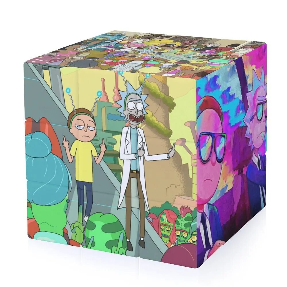 Rick and Morty Кубик Рубика с картинами SPEEDCUBES 3x3 Головоломка детская БиЗи Тойс