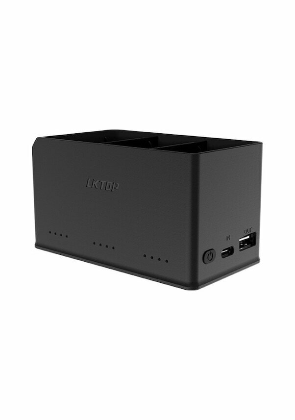 LKTOP адаптер для зарядки батарей DJI-Royal Mavic 3/ 4 Pro series, хозяин заряда, три батарейки, 100W, USB-C вход 5V=3A/9V=3A/12V=3A/15V=3A/20V=3.25A/20V=5A, USB-A выход 5V=2A 10W, модель MM433-100, в комплект входят основной блок, кабель