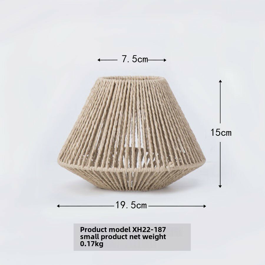 Lampshade Imitation Rattan Living Room Study Room Homestay Restaurant Coffee Shop Handmade Paper Lamps Decoration XH22-187 Small Size