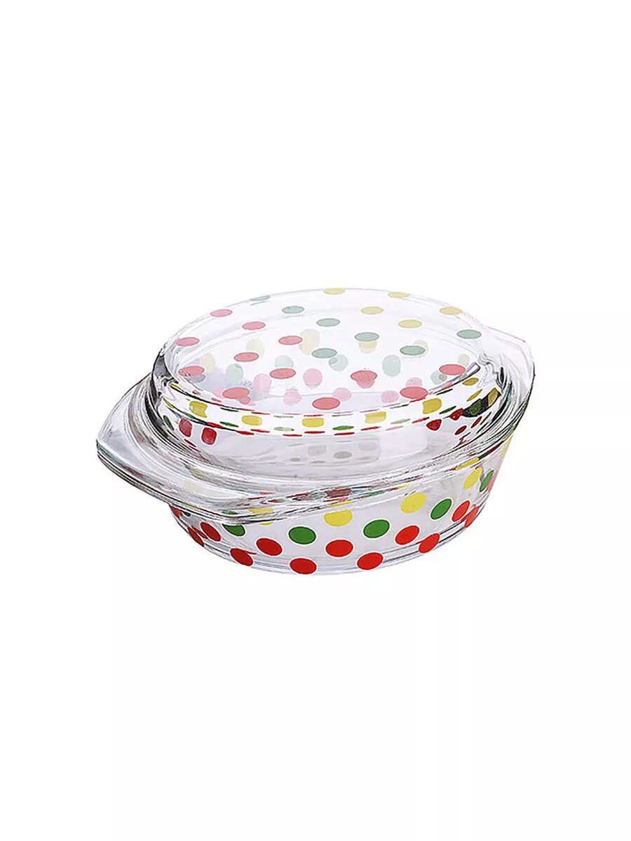 Стеклянная кастрюля с крышкой, 1,5 л