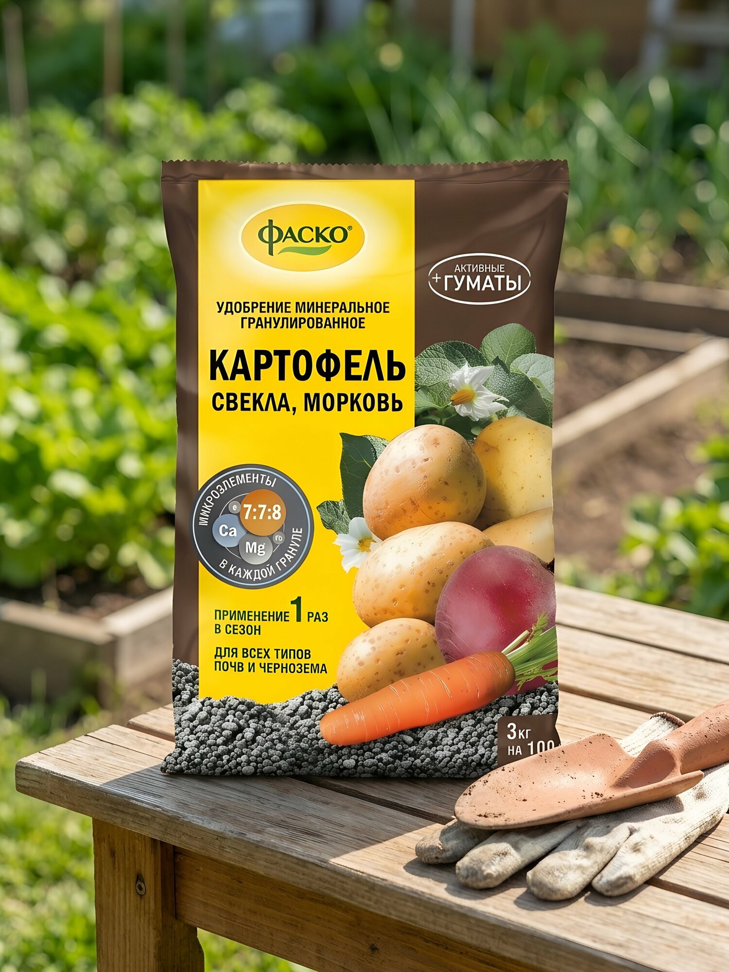 Минеральное удобрение Фаско 5М для картофеля, гранулы 3 кг. Эффективный стимулятор роста для вашего сада и огорода.