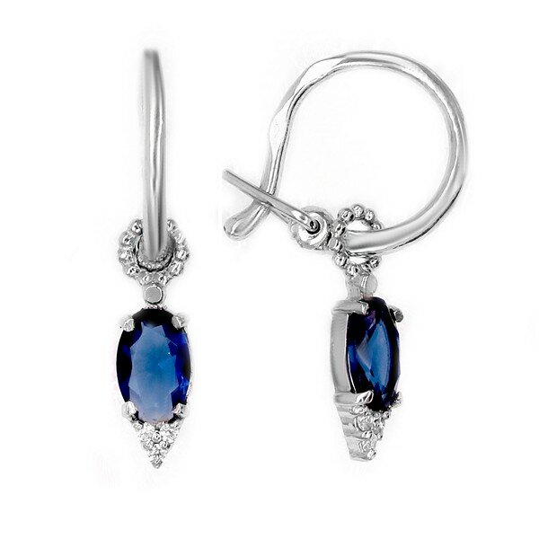Серьги, серебро, 925 проба, фианит, кристалл