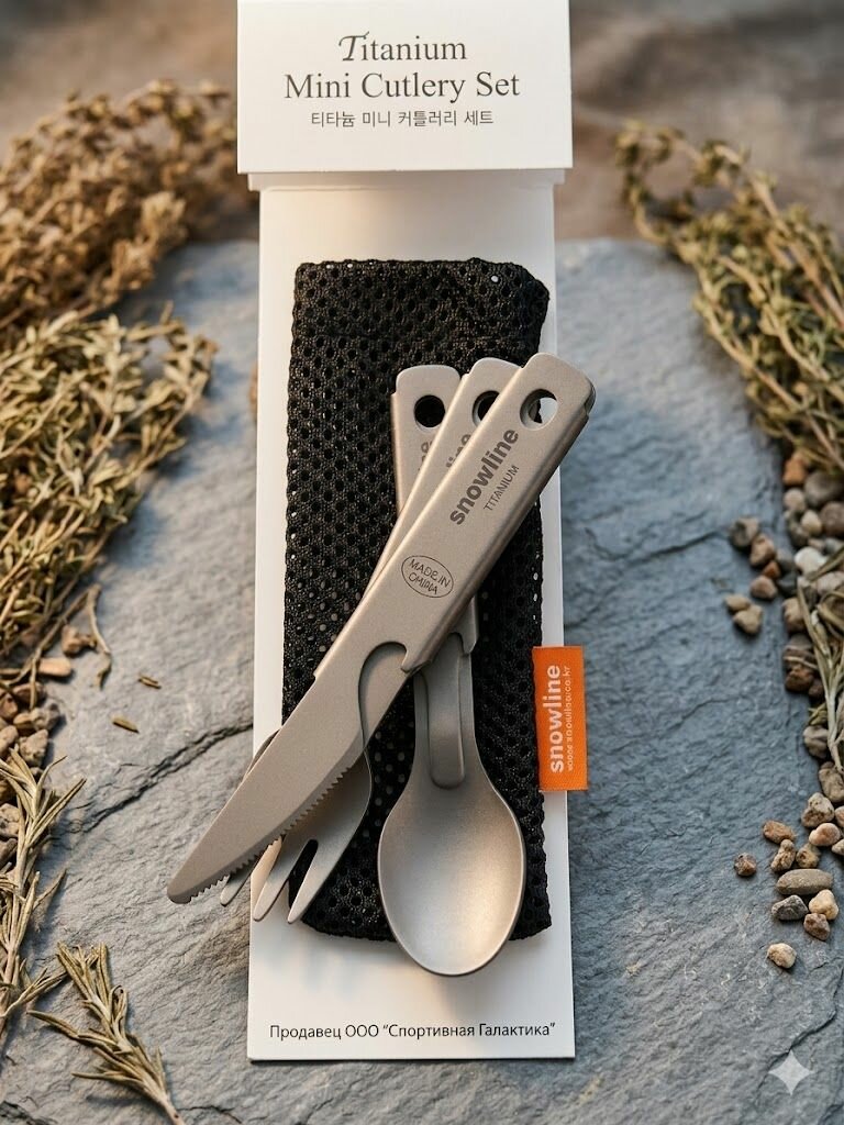 Snow Line набор Titanium Mini Cutlery Set — фото 1