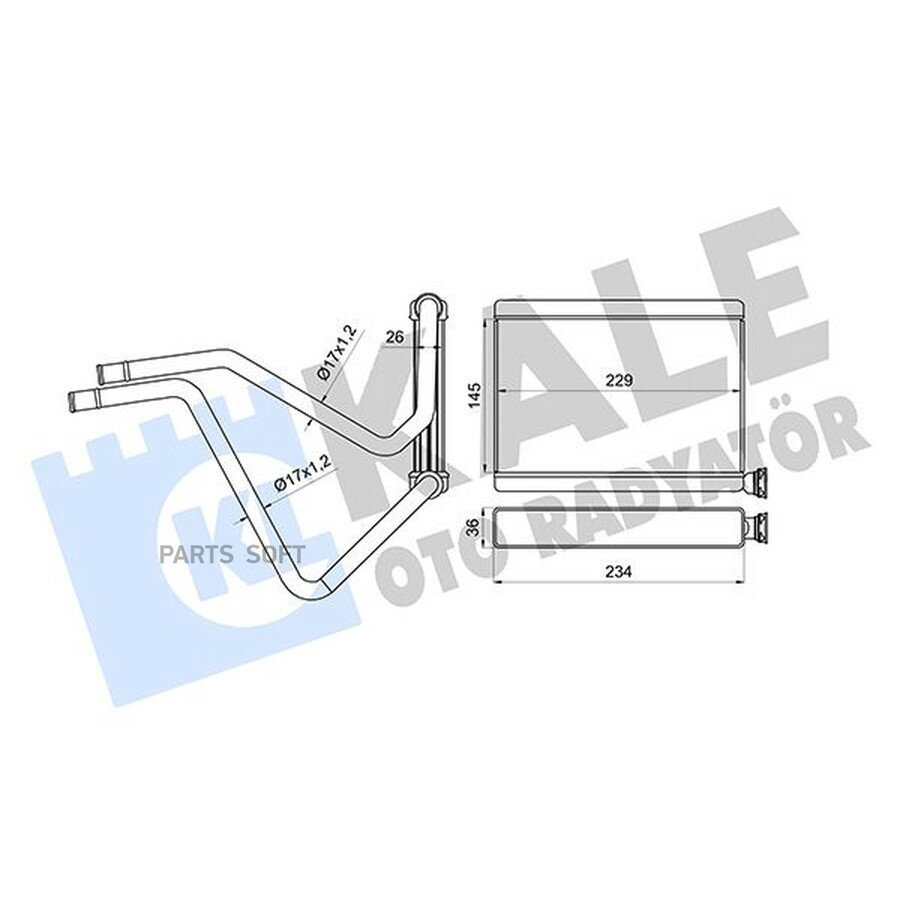 KALE 360735 Радиатор отопителя для а/м Toyota Camry (01-) паяный