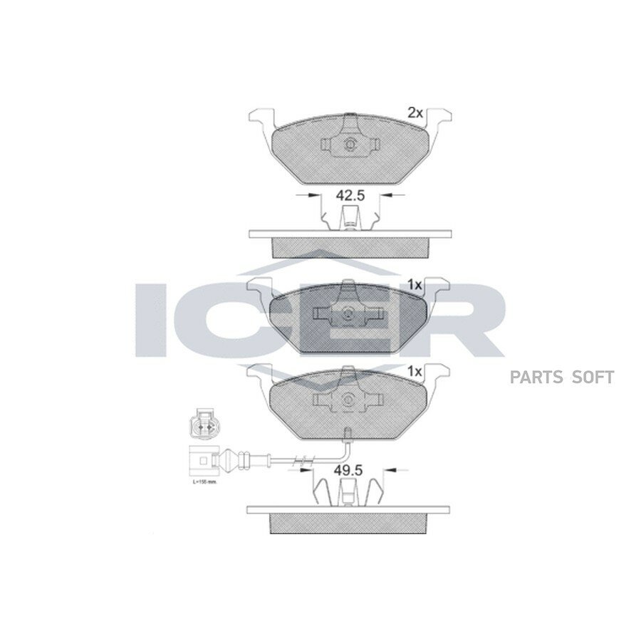 ICER 181349-396 Колодки торм. дисковые