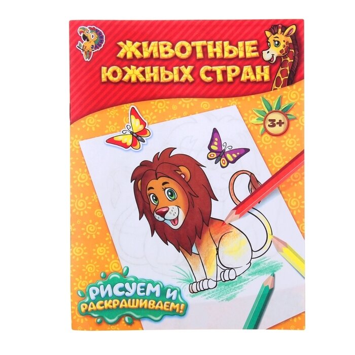 Раскраска "Животные южных стран", 12 стр.