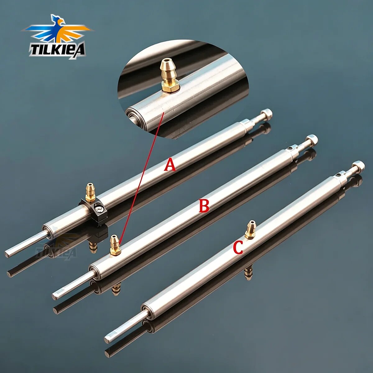 Трубка из нержавеющей стали для RC лодки, цвет B, L10cm