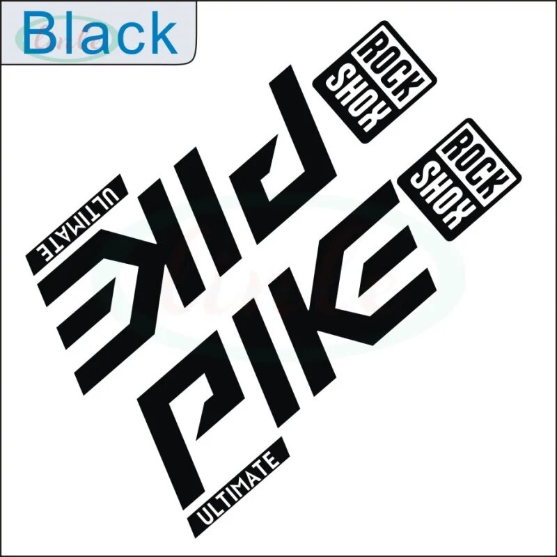 ROCKSHOX PIKE наклейки на вилку велосипедную Черный, Black