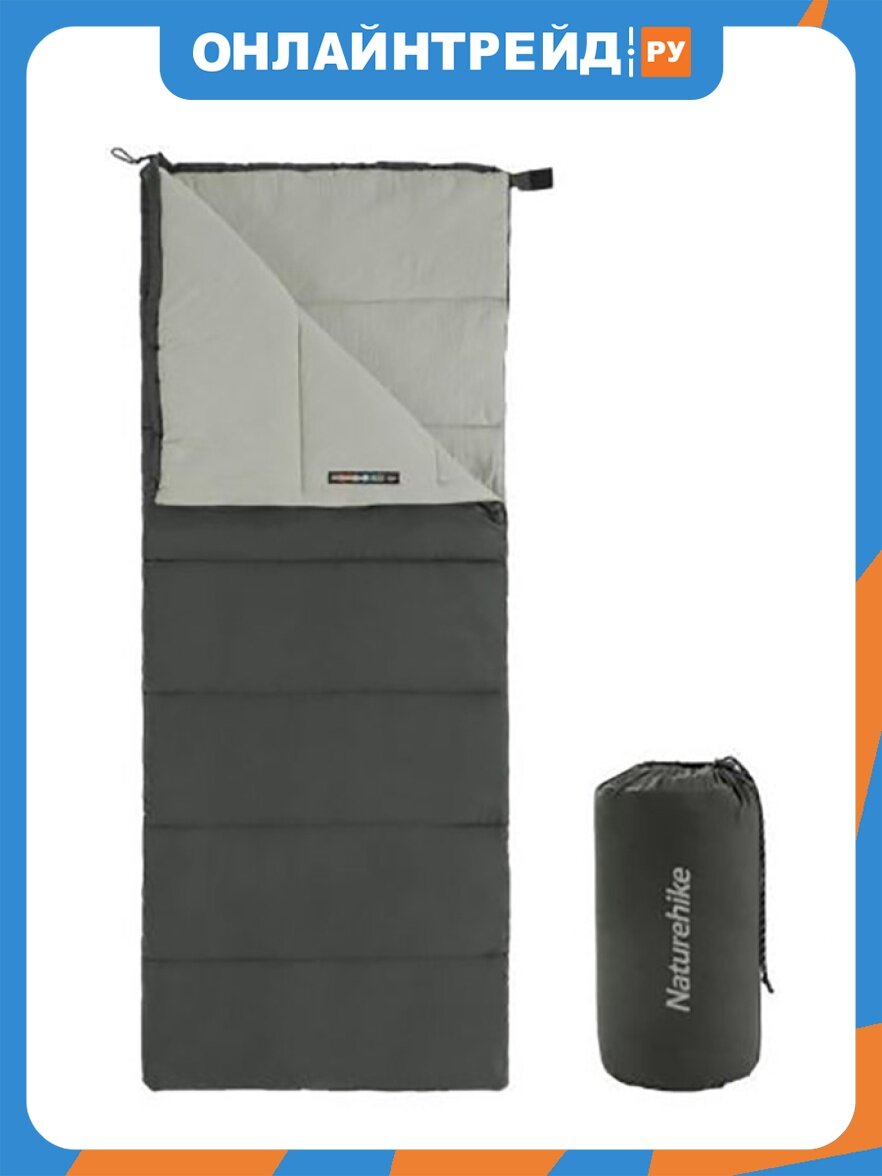 Спальный мешок Naturehike F150 NH22MSD05 серый, левый