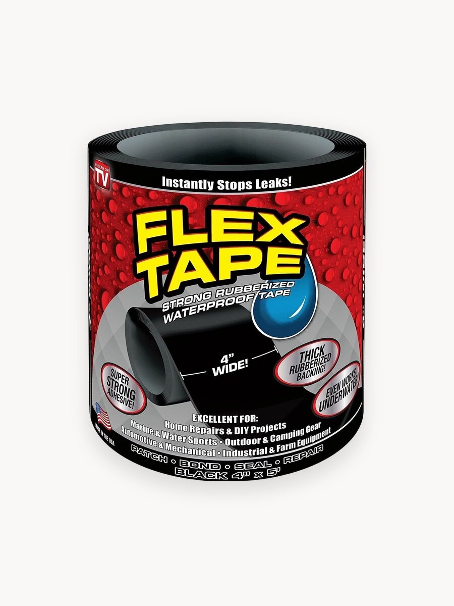 Сверхсильная Клейкая лента Flex Tape, ремонтная, черная