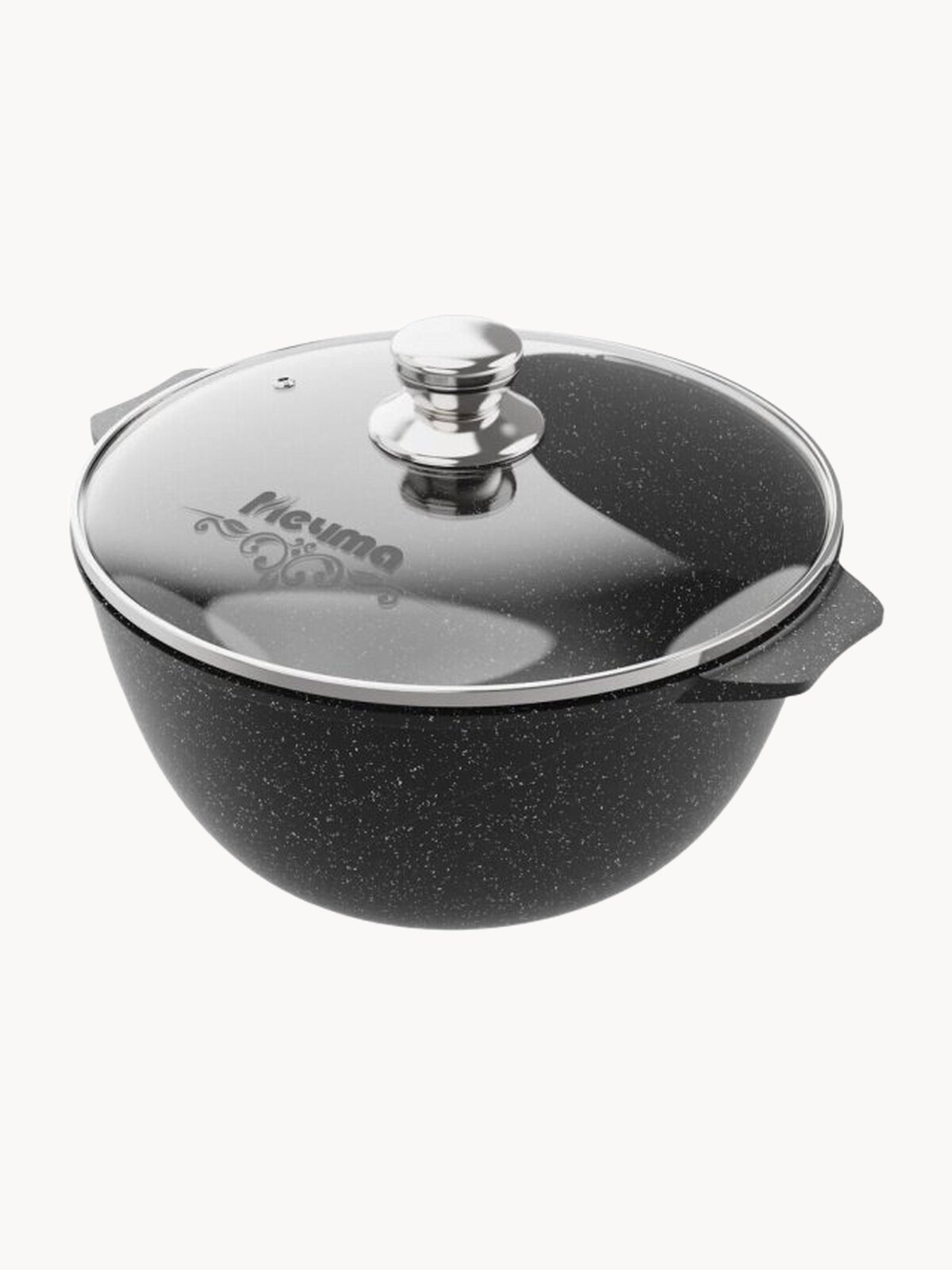 Казан Мечта Посуда Мечта Гранит Black Induction Pro для плова, 4.5 л, с крышкой, индукция, алюминий, черный (54802И)