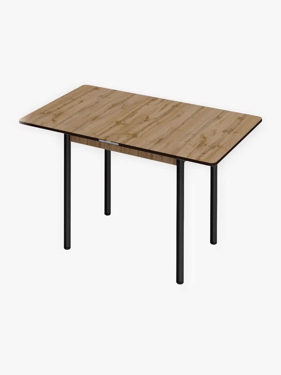 Стол обеденный раскладной из ЛДСП, 58х77 см, высота 76 см, цвет Дуб вотан