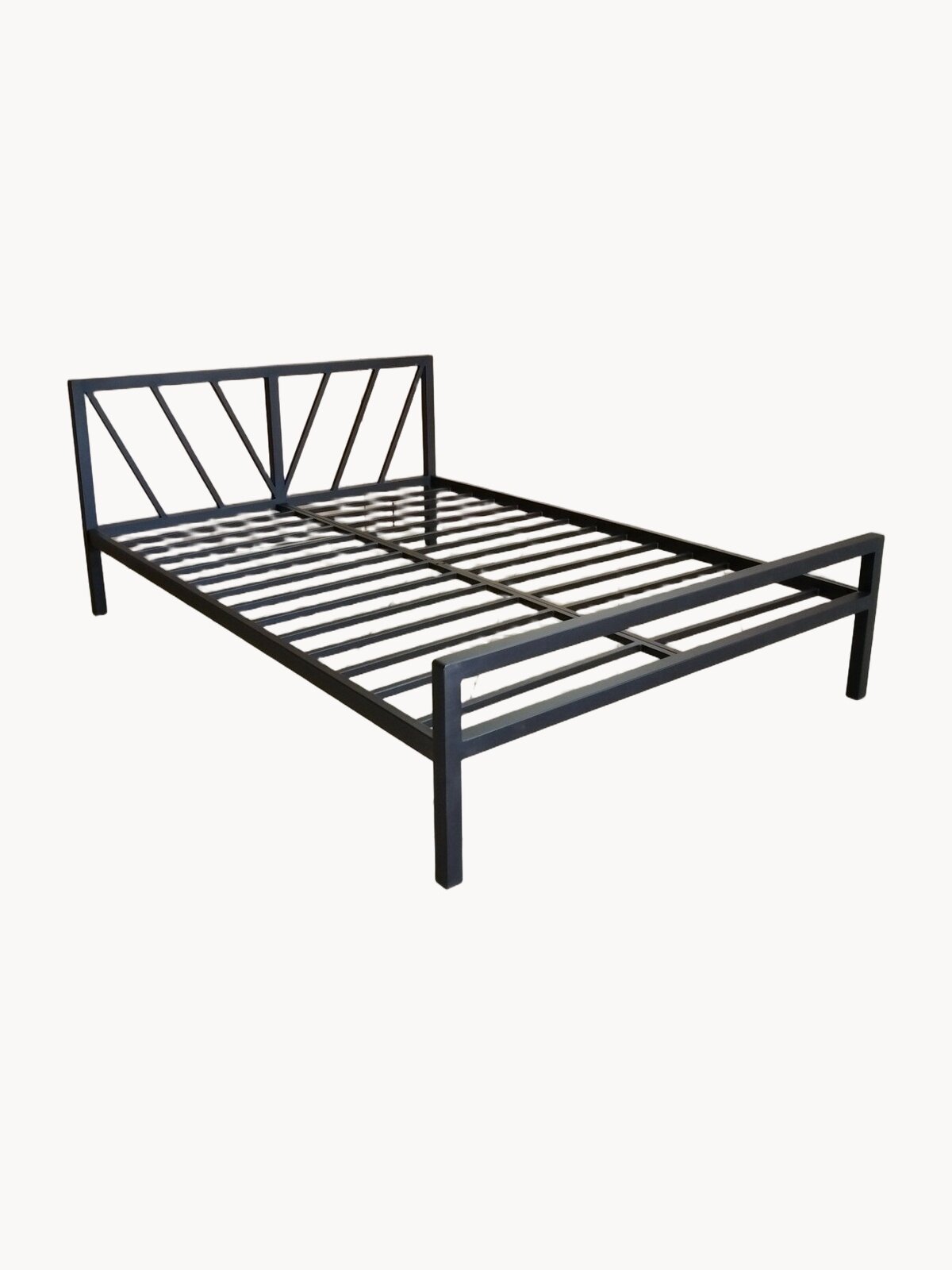 Кровать LOFT Mebel "ГЕРДА-2", двухспальная, 160x200см, металлическая, чёрная