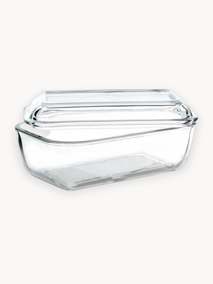 Масленка для сервировки и хранения 17см с крышкой стеклянная, LUMINARC