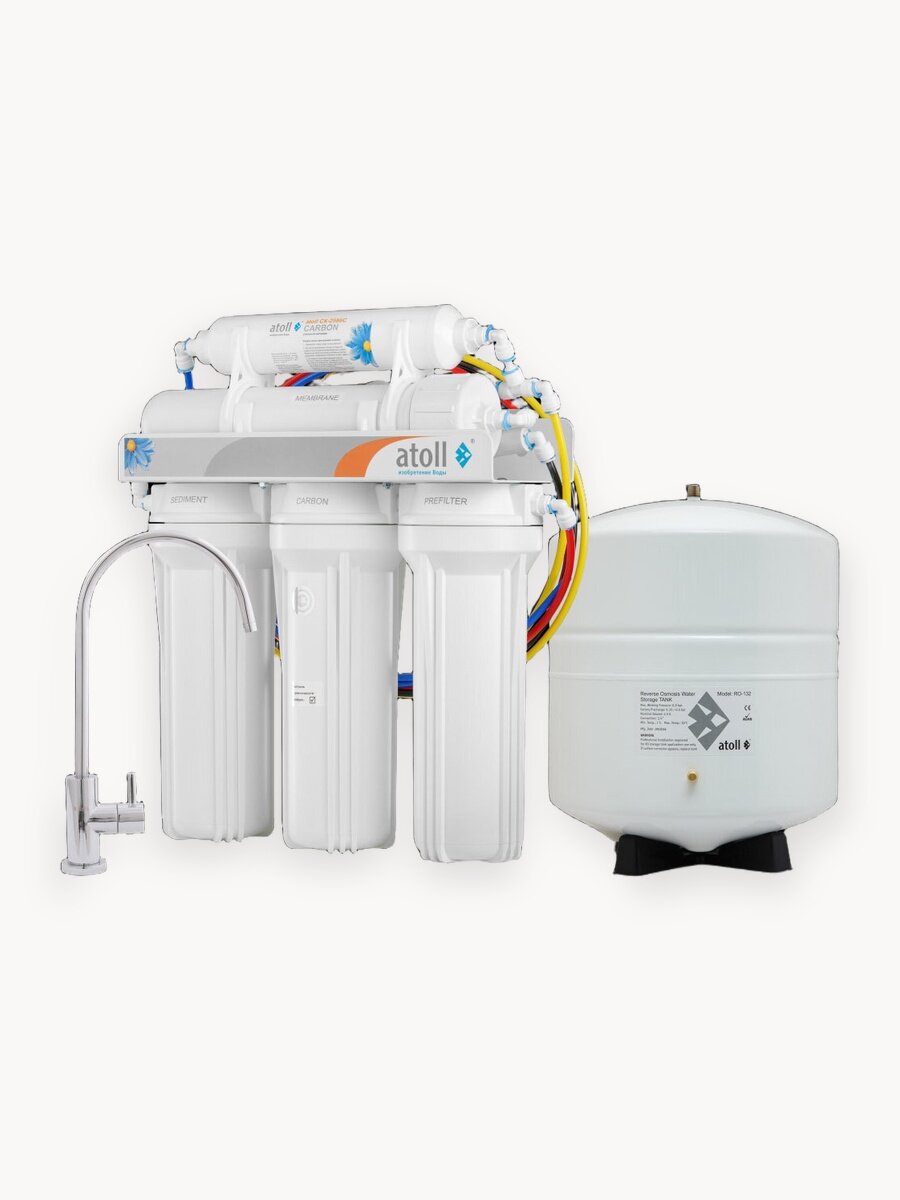Осмос Atoll A-550 STDA, 5 ступеней очистки, с краном, накопительный бак 12 л, для очистки воды