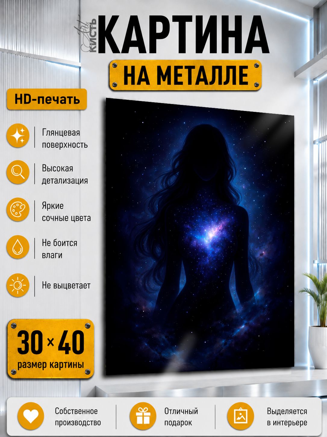 Картина на металле Аниме Ван-Пис Монки Д. Луффи 30x40