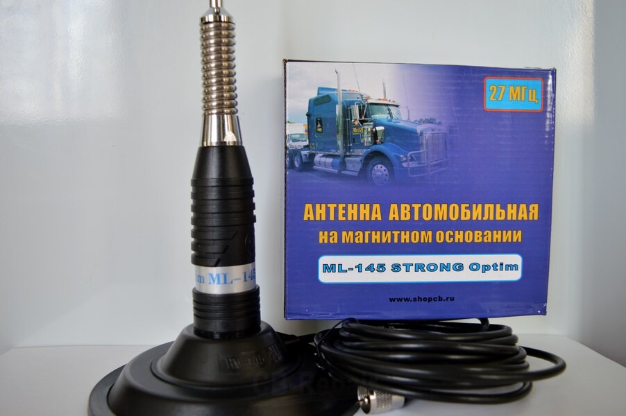 Антенна Alan ML-145 MAG, для грузовых автомобилей, наружная, штырьевая, магнитное крепление