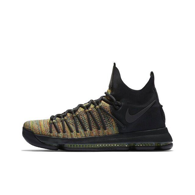 Кроссовки NIKE KD 9 ELITE, размер EU 43 стопа (27.5CM), черный/зеленый — фото 1