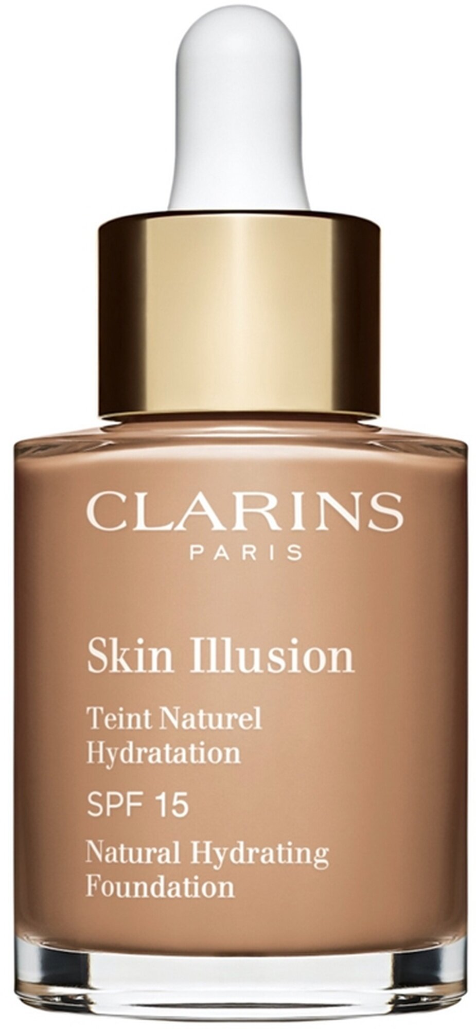 Clarins Осветляющая увлажняющая основа SPF 15 Skin Illusion Natural Hydrating Foundation 30 мл оттенок 112C Amber
