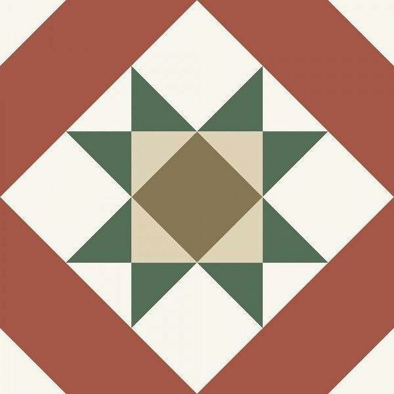 Керамогранит Nanda Tiles Kompas 20x20 Глазурованная, Матовая Разноцветный