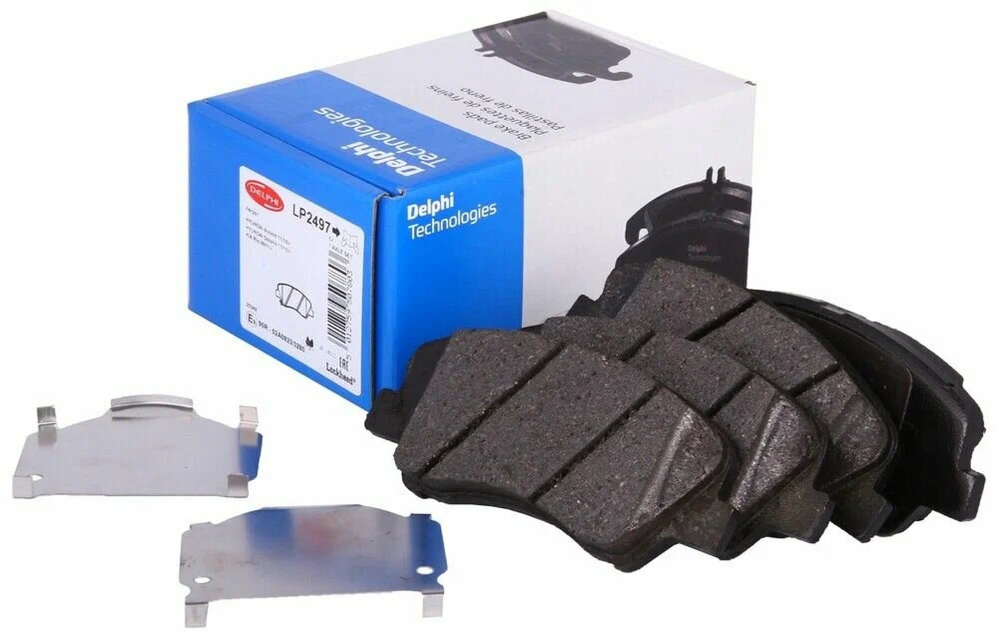 Колодки тормозные дисковые передние DELPHI LP2497 для а/м Hyundai Solaris I, Kia Rio III