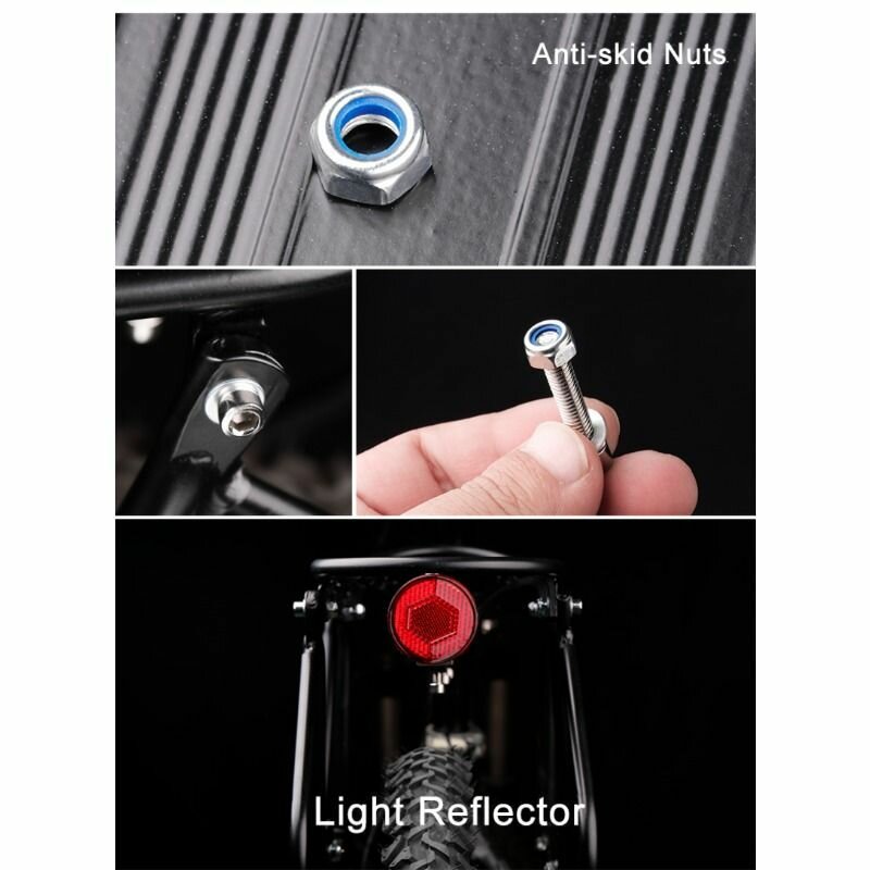 Багажник для велосипеда 24-29", нагрузка до 100 кг, подходит для 4,0-дюймовой шины для фэтбайка