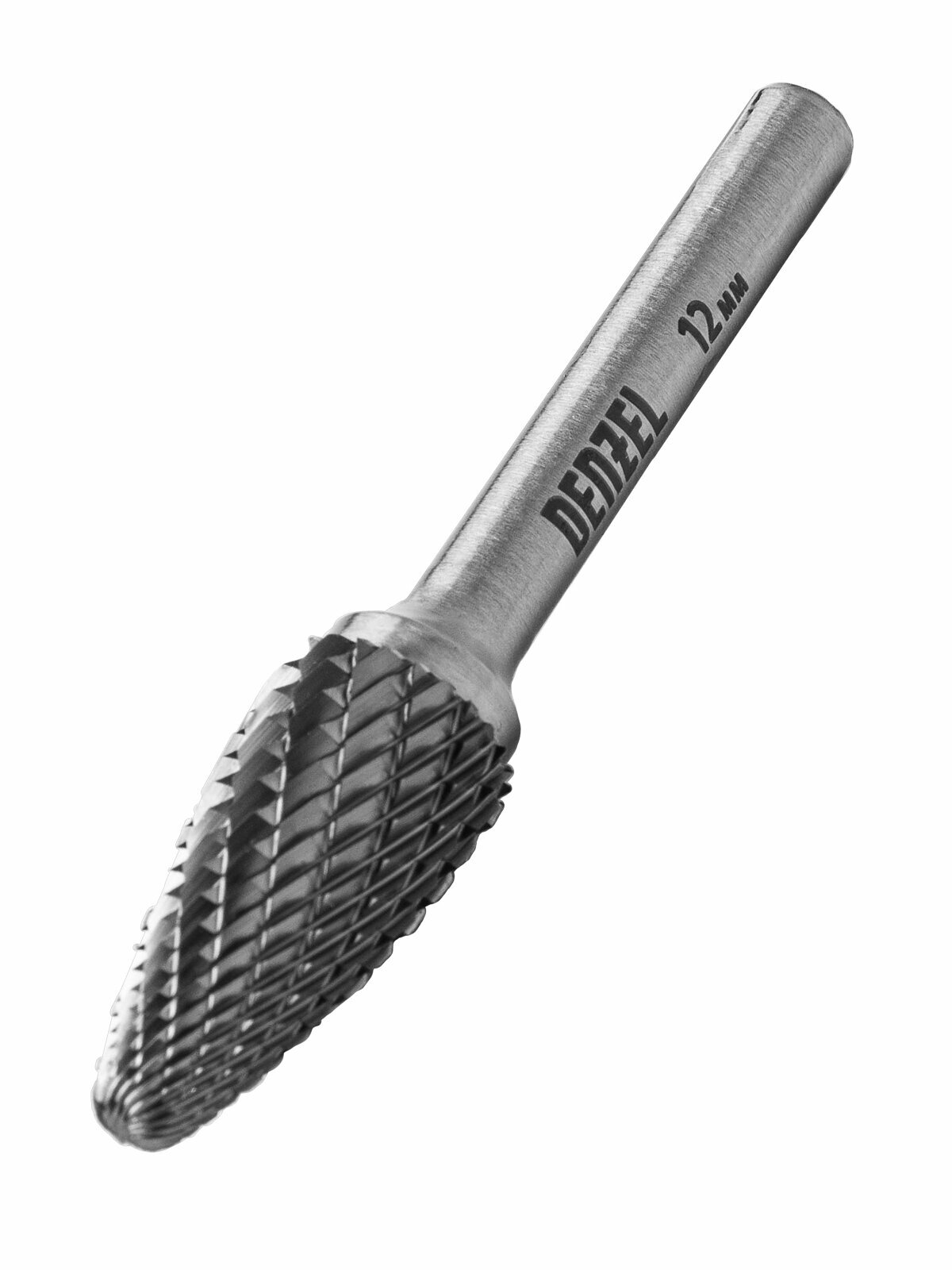 Борфреза по металлу Denzel твердосплавная параболическая, тип-F, 12 мм 72044