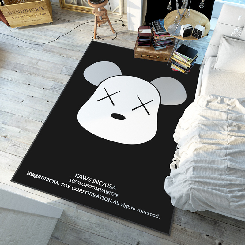 Ковер безворсовыйкавс 80x120см. Коврик универсальный противоскользящий