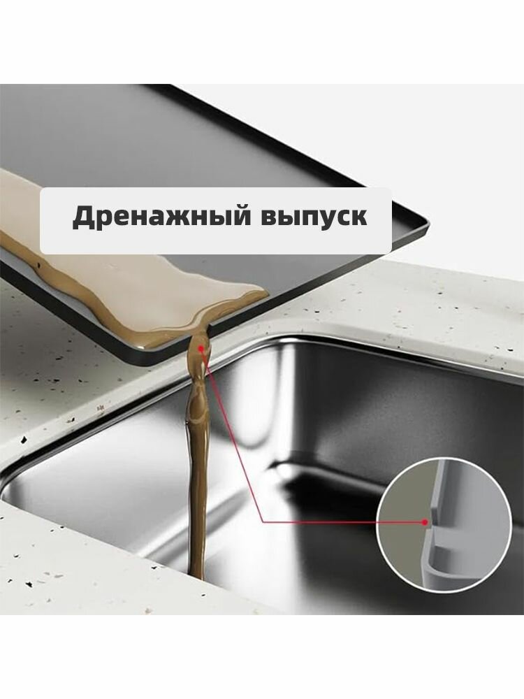 Барный коврик "Coffee Mat" , силиконовый, прямоугольный 40 см x 60 см — фото 1