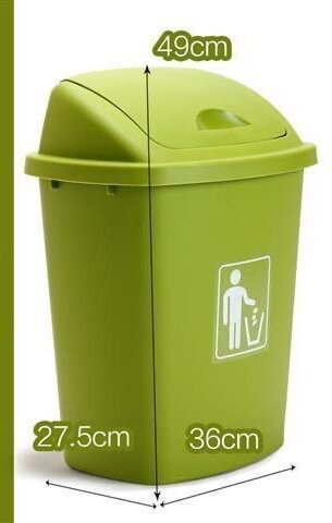 Мусорный бак "ikea",30L литров, пластиковый, с крышкой, зеленый